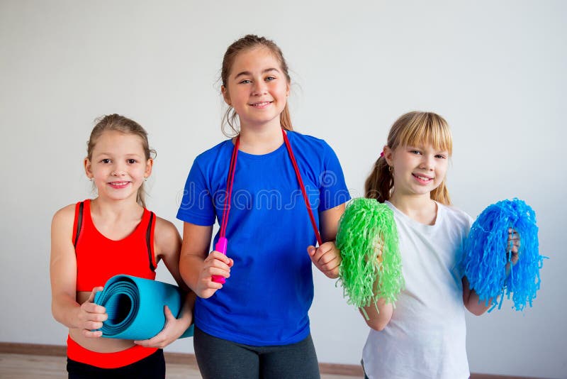 Kids doing exercises stock image. Image of background - 106698289