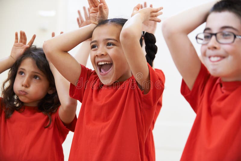 Group of Children Enjoying Drama Class Together Stock Image - Image of ...
