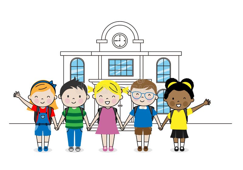 Children Going To School Drawing Stock Illustrations – 894 Children ...