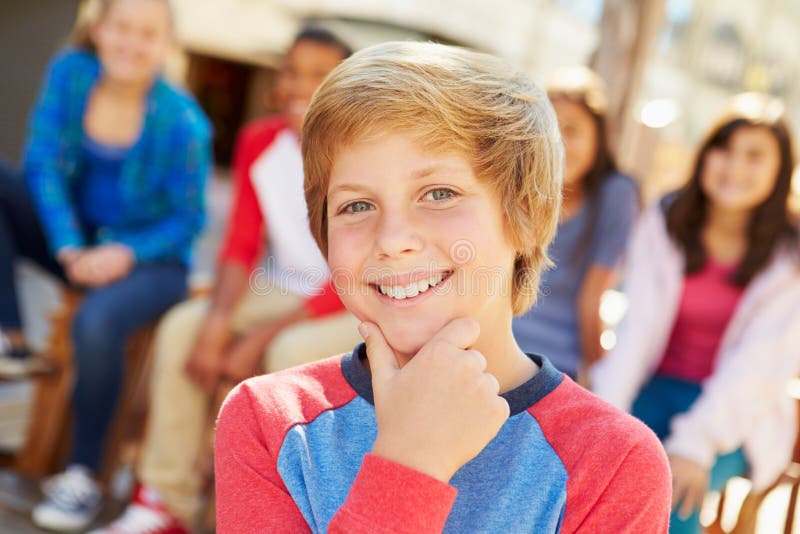 Group of Children Hanging Out Together in Mall Stock Image - Image of ...