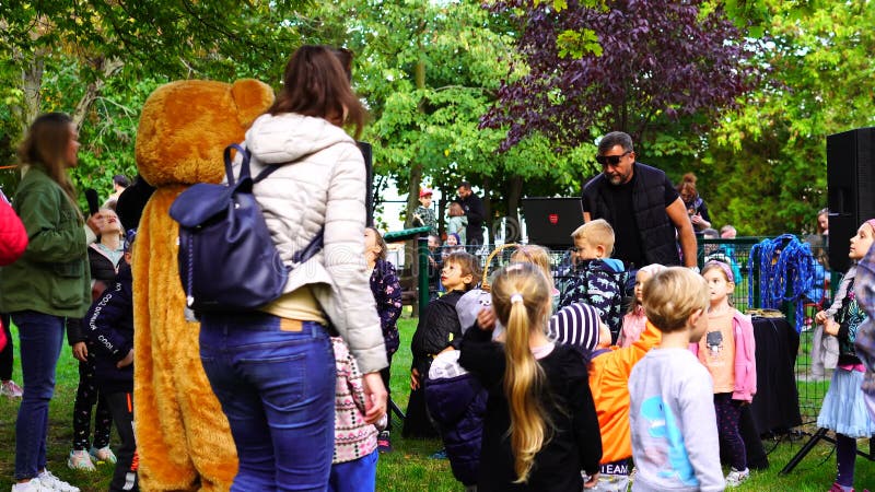 Group of Children Having Fun while Dancing during a Kindergarten Event ...