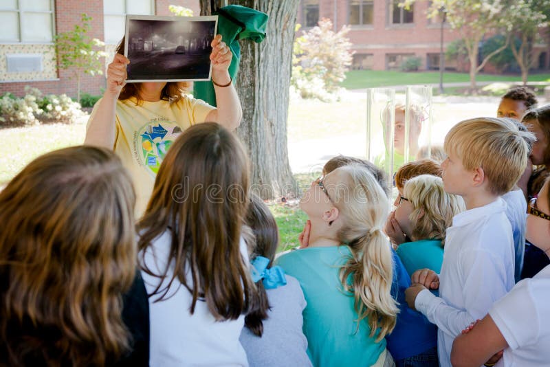 Group of Children Learning Outside Editorial Photography - Image of ...