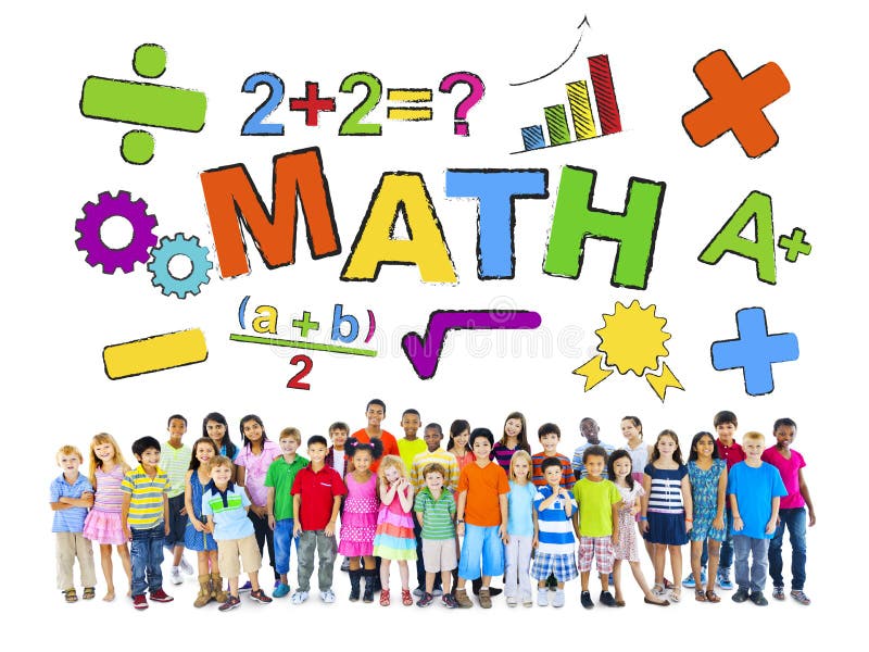 Group of Children and Mathematic Concept Stock Image - Image of multi ...