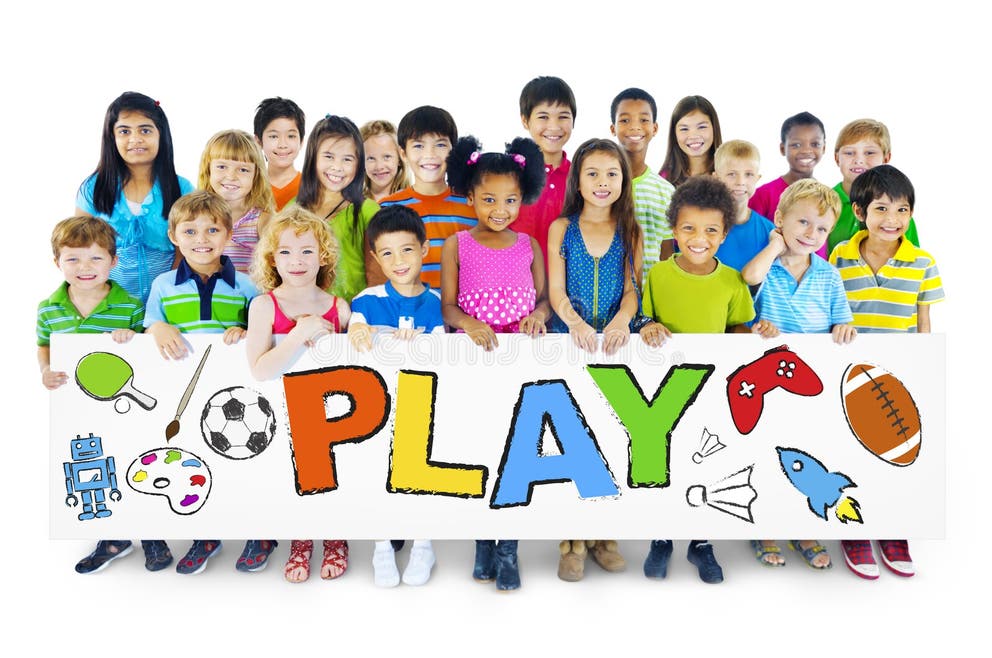 Group of Children with Play Concept Stock Photo - Image of concept ...