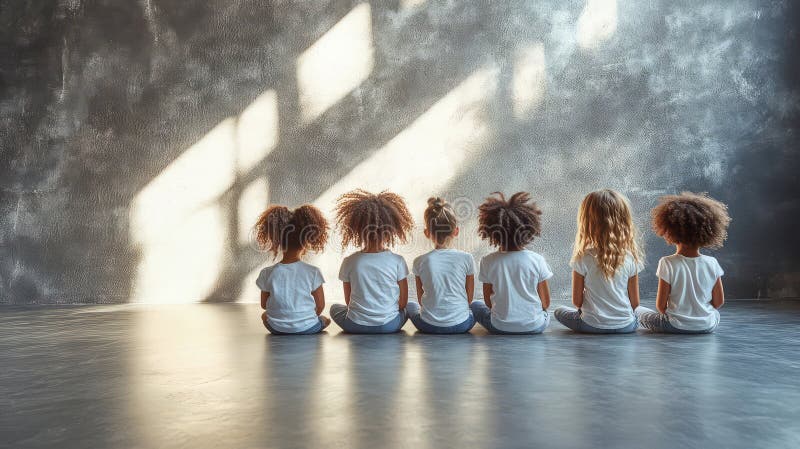 A Group of Children Sitting Together, Reflecting Joy and Innocence in a ...