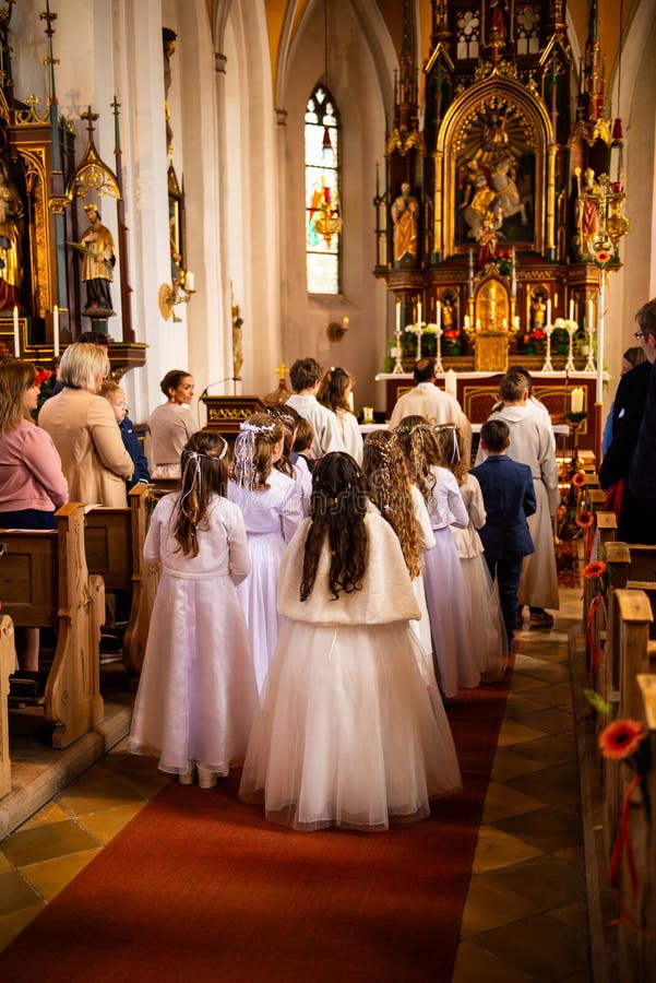 First communion mass editorial image. Image of cute - 383731910