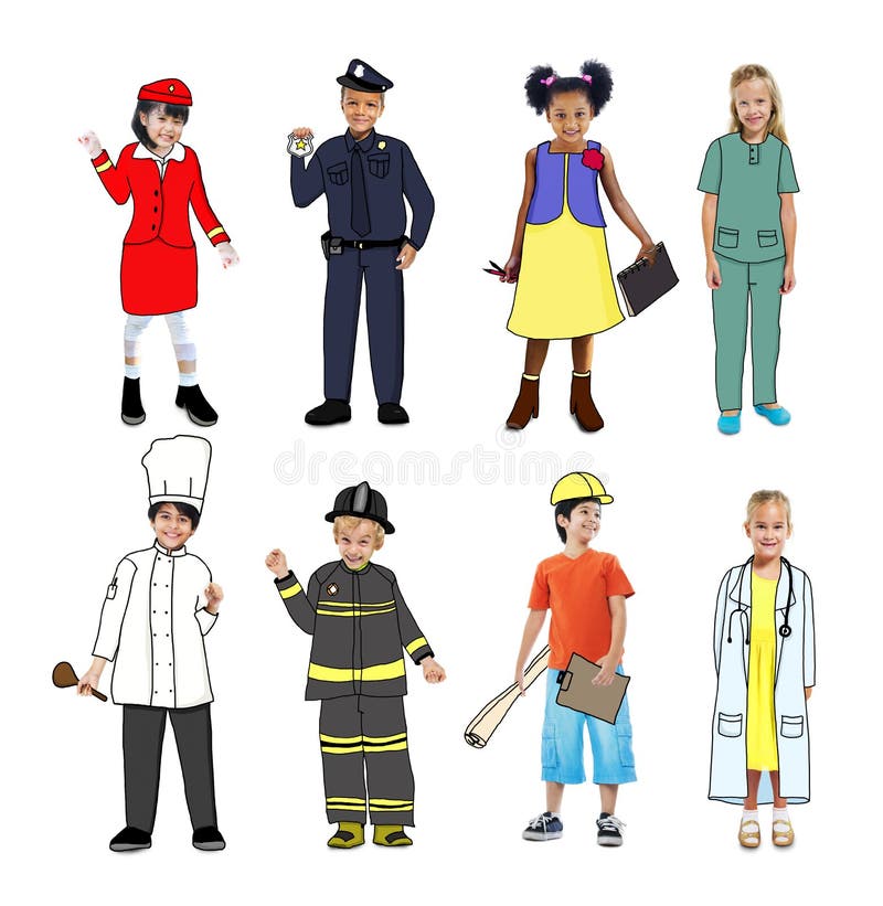 Occupation Job Kids Dreams Stock Illustrations – 54 Occupation Job Kids ...