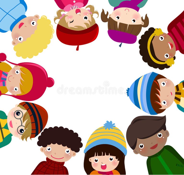 Multicultural Children Winter Stock Illustrations – 154 Multicultural ...