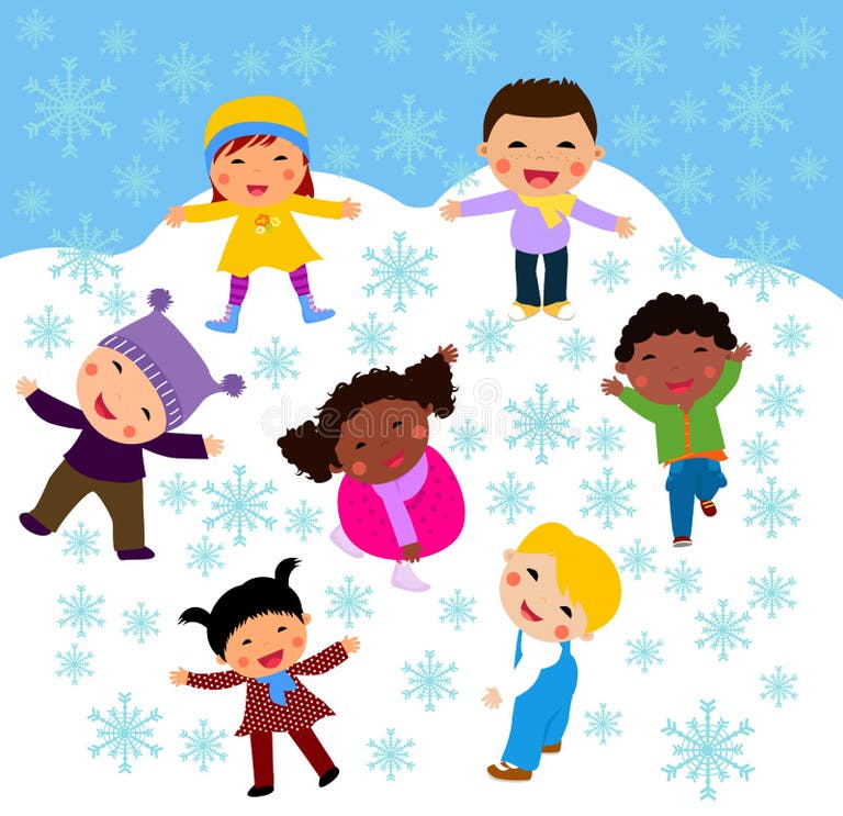 Multicultural Children Winter Stock Illustrations – 204 Multicultural ...