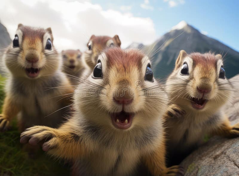 A group of chipmunks stock image. Image of hedgehog - 290011551