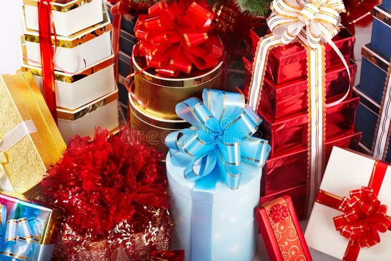Group of Christmas Gift Box. Stock Photo - Image of heap, winter: 11709566