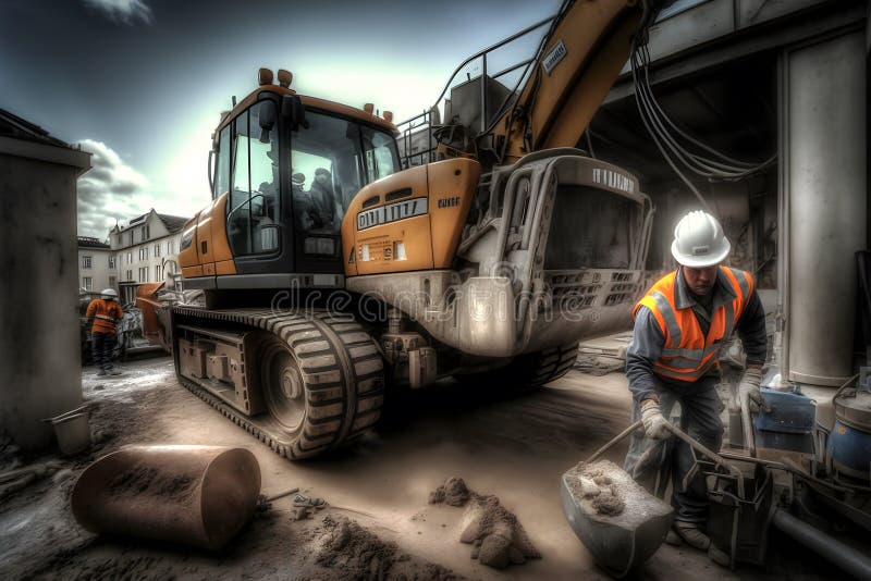 Group of Civil Engineers in Standard Uniform. Neural Network AI ...