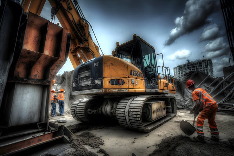 Group of Civil Engineers in Standard Uniform. Neural Network AI ...