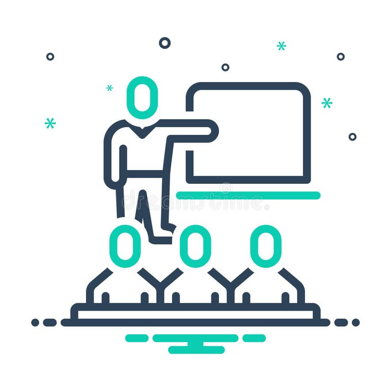 Mix Icon for Group Class, Teacher and Class Stock Vector - Illustration ...