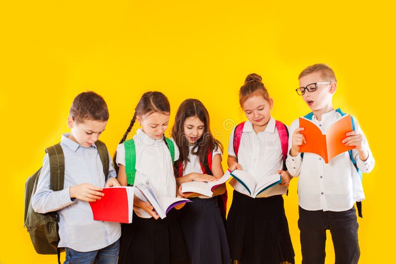 225 Kids Reading Book Yellow Background Stock Photos - Free & Royalty ...