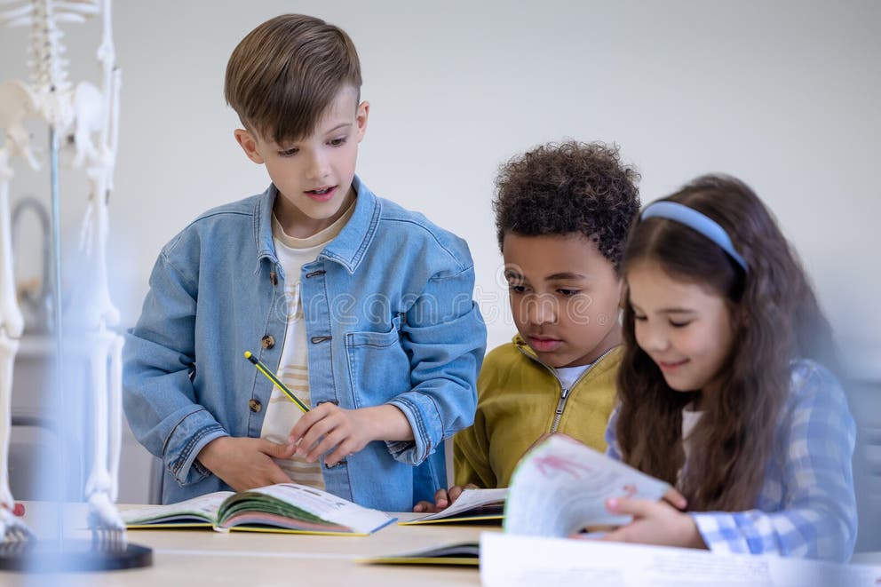 Group of Classmates at School Feelng Good Together Stock Photo - Image ...