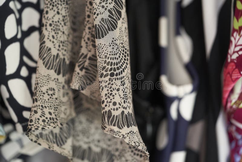 Group of Clothes in a Wardrobe Stock Image - Image of clothing, color ...