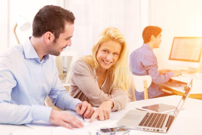 Group of Co Workers at the Office Stock Image - Image of reunion ...