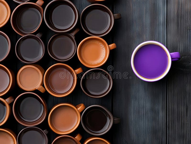 Group Coffee Cups Arranged Circle Table Stock Photos - Free & Royalty ...