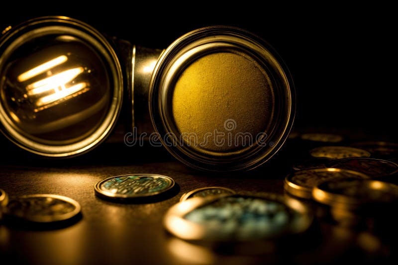 A Group of Coins Sitting on Top of a Table. Generative AI Stock Image ...