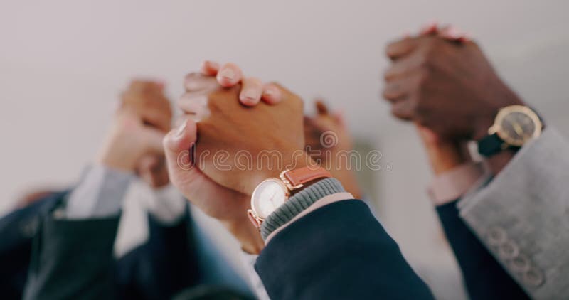 Group, Collaboration and Business People Holding Hands with Trust in ...