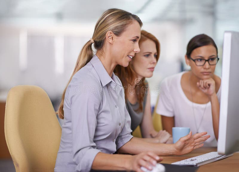 Group, Collaboration and Help on Computer from Team, Mentor and ...