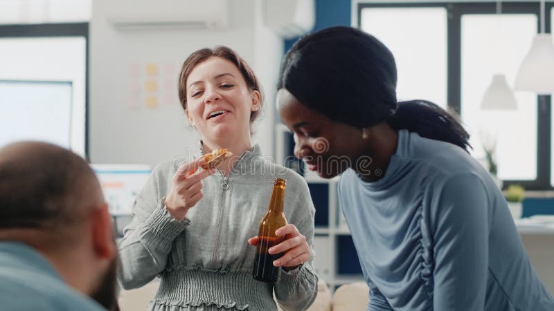 Group of Colleagues Having Fun with Drinks after Work Stock Image ...
