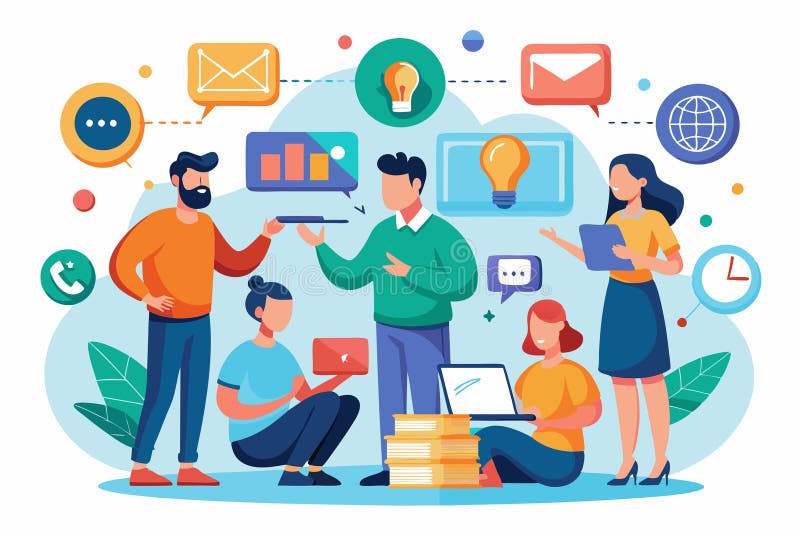 A Group of Colleagues Share Ideas and Tools for Enhancing Team ...