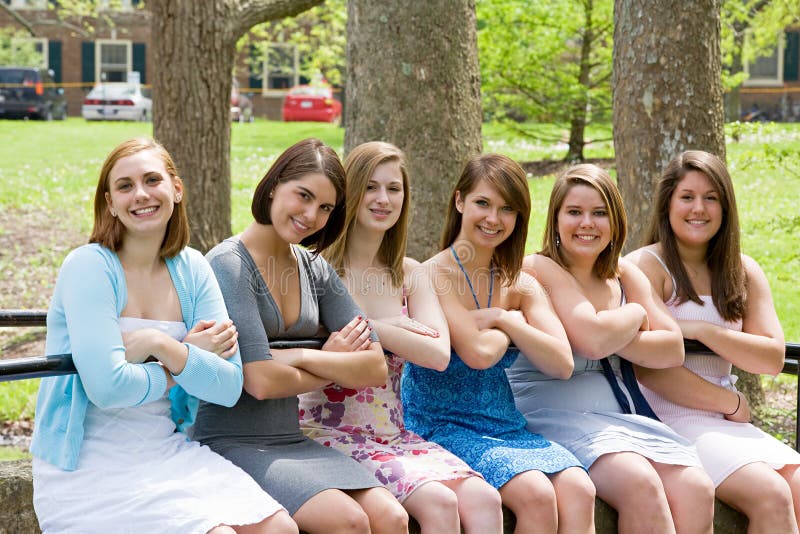 Group of College Girls stock photo. Image of classmate - 9325054