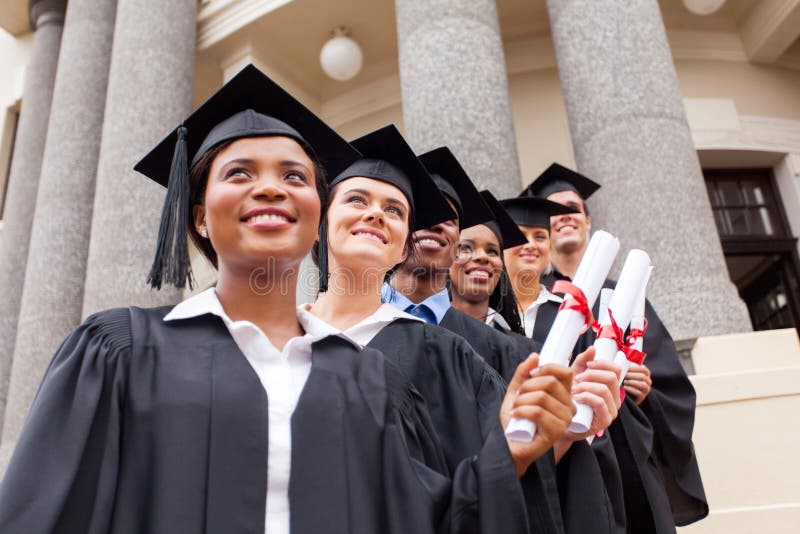 Group college graduates stock image. Image of ceremony - 37039203