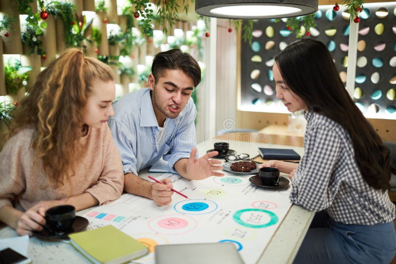 Guy explaining diagram stock photo. Image of education - 139338956