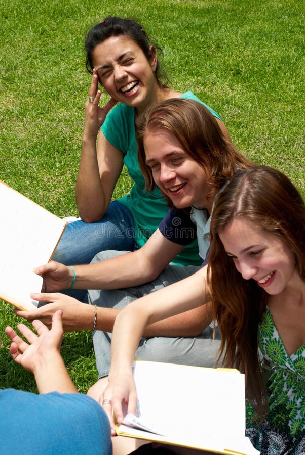 Group of college students stock photo. Image of grass - 13406804