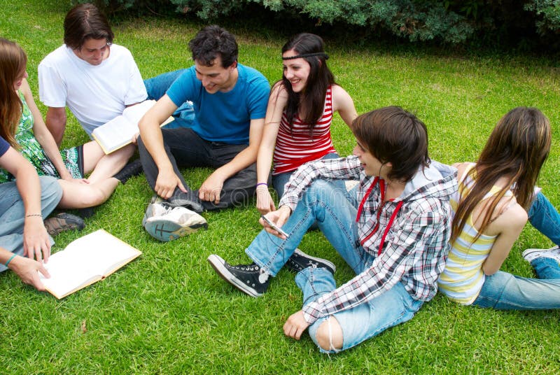 Group of college students stock photo. Image of casual - 13406892
