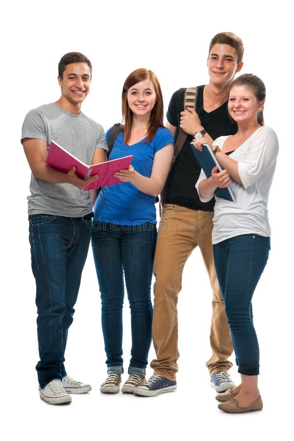 Group of the College Students Stock Image - Image of isolated, class ...