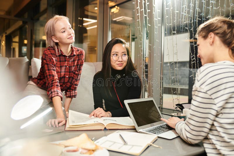 Doing report in team stock image. Image of preparing - 134531033