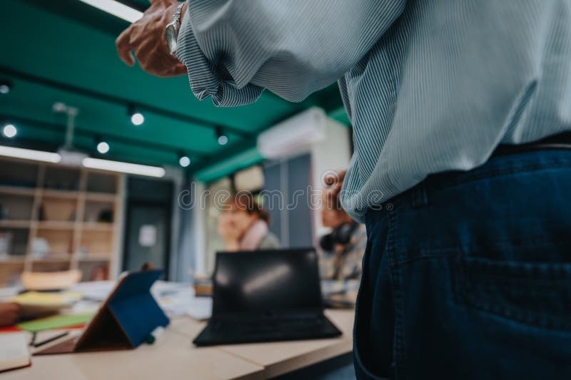 College Students Collaborating on a Modern Classroom Project Stock ...