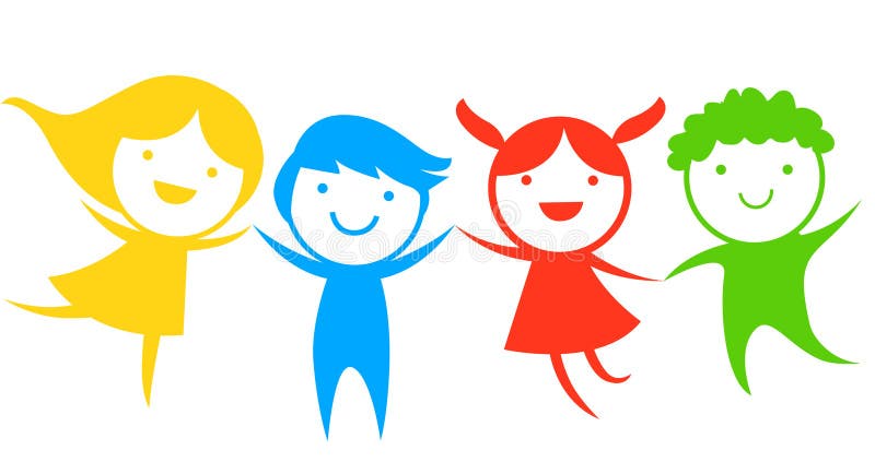 Group of color children stock vector. Illustration of cute - 47809717