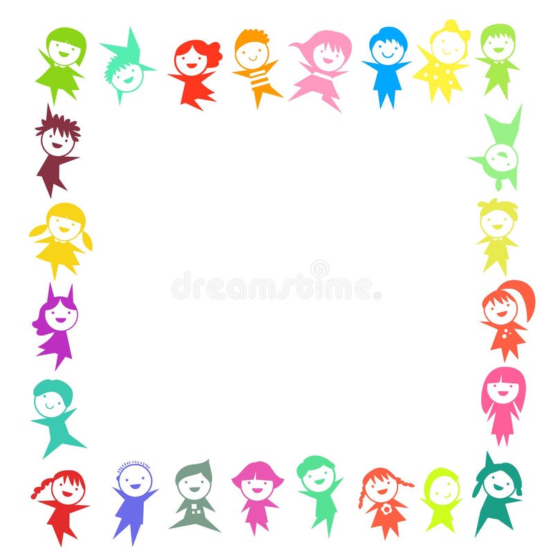 Group of color children stock vector. Illustration of little - 47810781