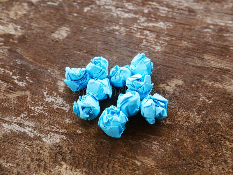 Group of Color Crumpled Paper Ball. Concept Recycle Paper Stock Image ...