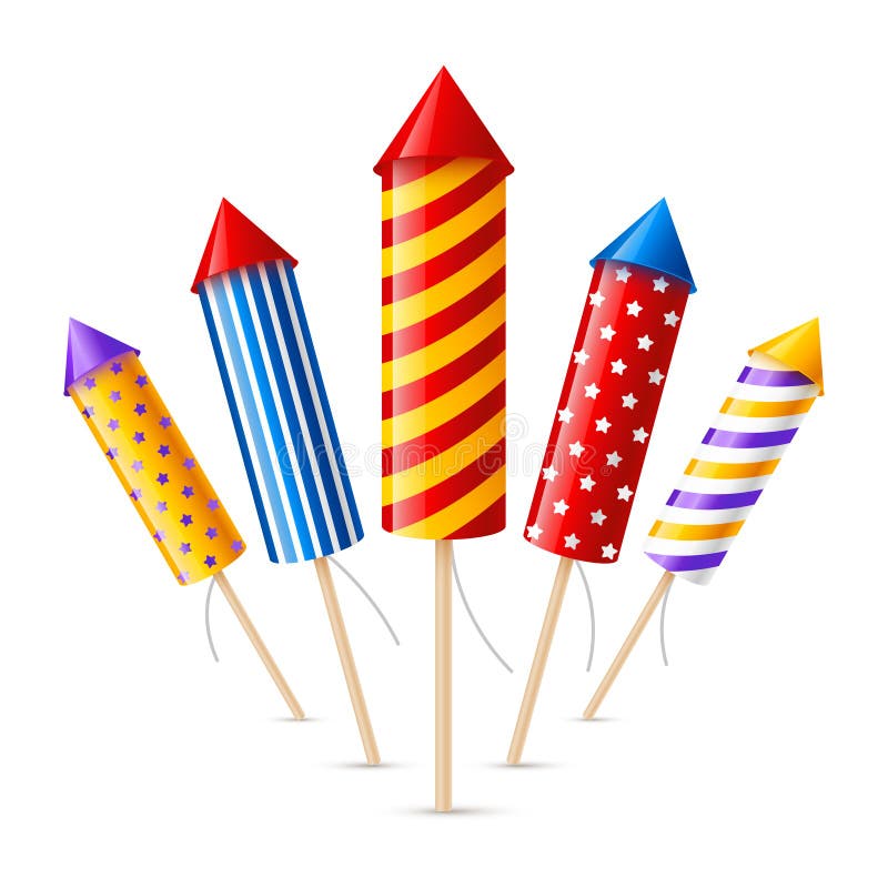 Firework rockets stock vector. Illustration of explosion - 11847034