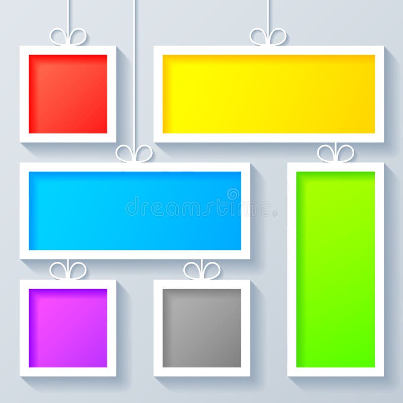 Group of Color Frames stock vector. Illustration of paper - 49699300