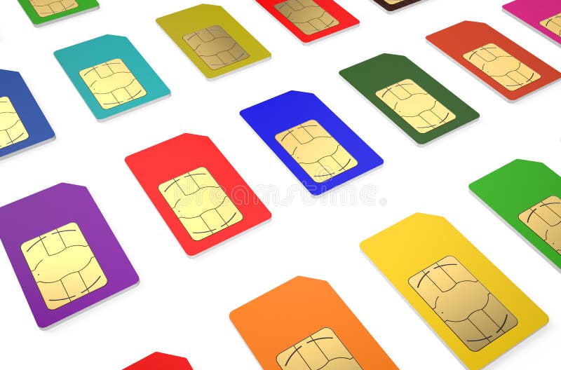 Stack of SIM cards stock image. Image of micro, connection - 64369637