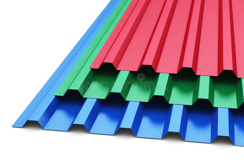 Group of Color Steel Profile Sheets Stock Illustration - Illustration ...