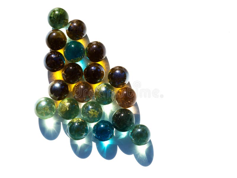 A Group of Colored Glass Balls Isolated on a White Background. Stock ...