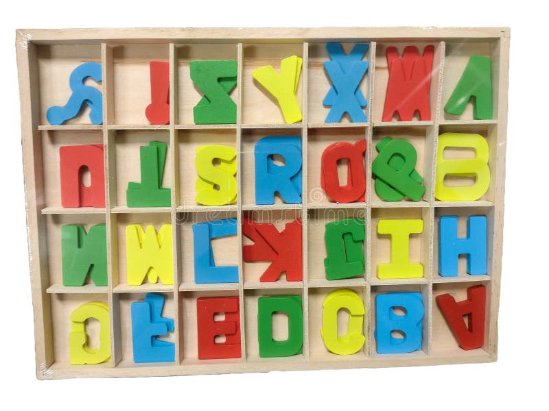 Group of Colored Letters Isolated on White Background Stock Image ...