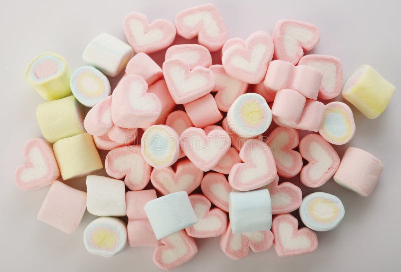 Group of Colored Marshmallows Stock Image - Image of pink, soft: 44603325