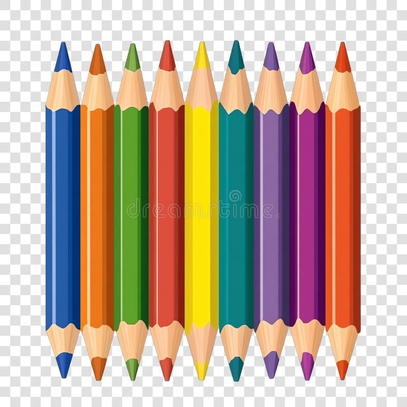 Group of Colored Pencils Illustration Stock Photo - Illustration of ...