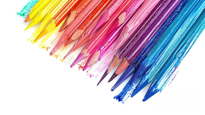 A Group of Colored Pencils Stacked on Top of Each Other. Perfect for ...