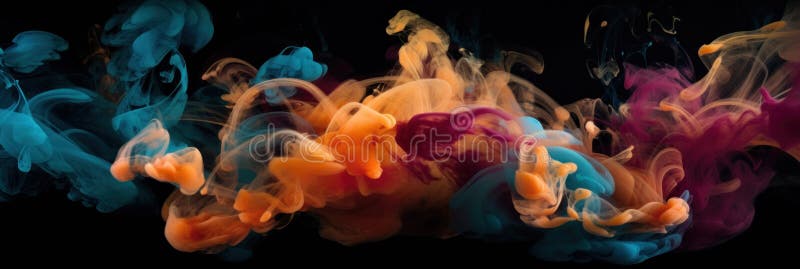 A Group of Colored Smokes in the Air. AI Generative Image. Stock ...