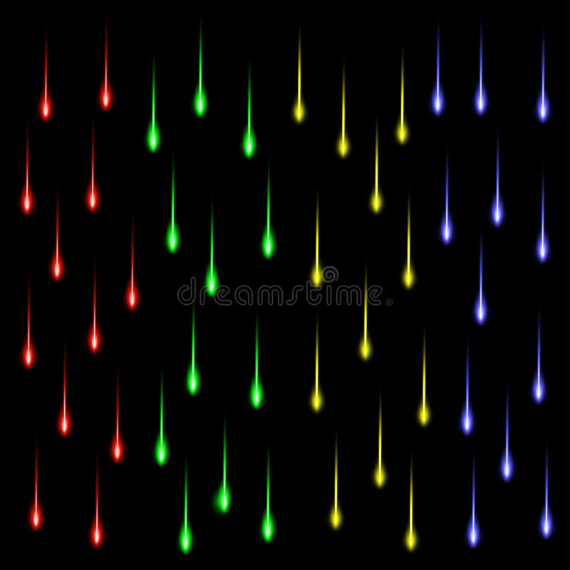 Group of Red Falling Stars - Vector Stock Illustration - Illustration ...